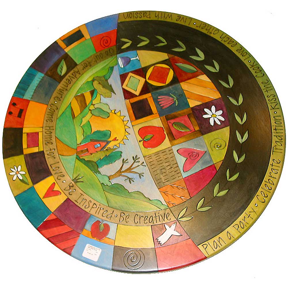 Handmade Lazy Susan - Home Sunset Abstract | Sticks Handmade