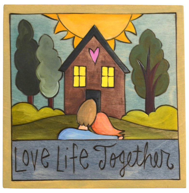 Love Life Together Couple Plaque | Sticks Wall Art