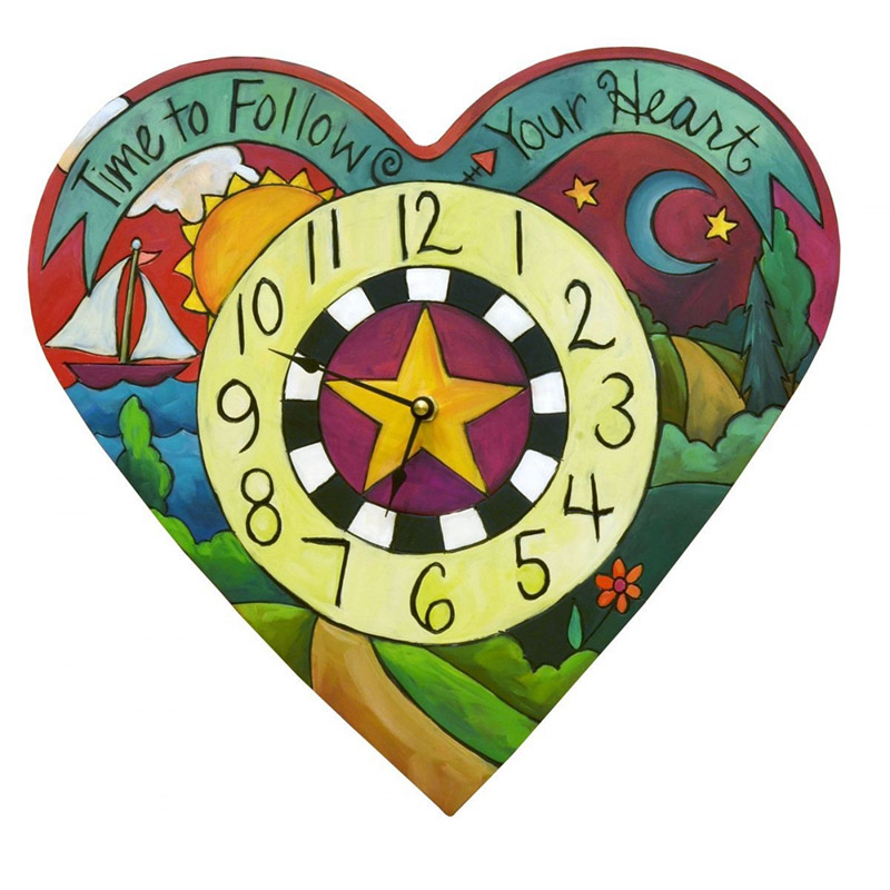 Loving Time Sticks Printed Clock